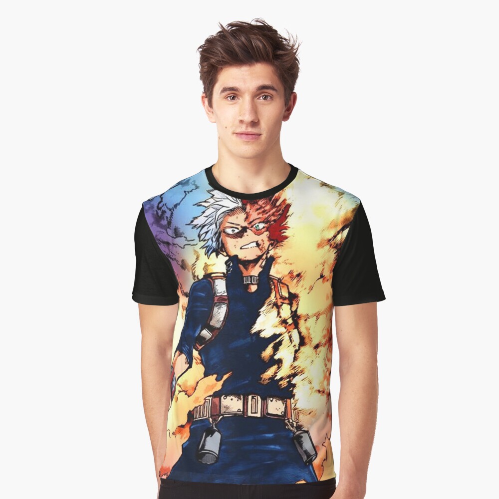 "Shoto Todoroki" T-shirt for Sale by Ricon-Otaku | Redbubble | my hero ...