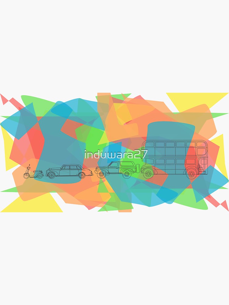 "vehicle queue line art" Sticker for Sale by induwara27 | Redbubble