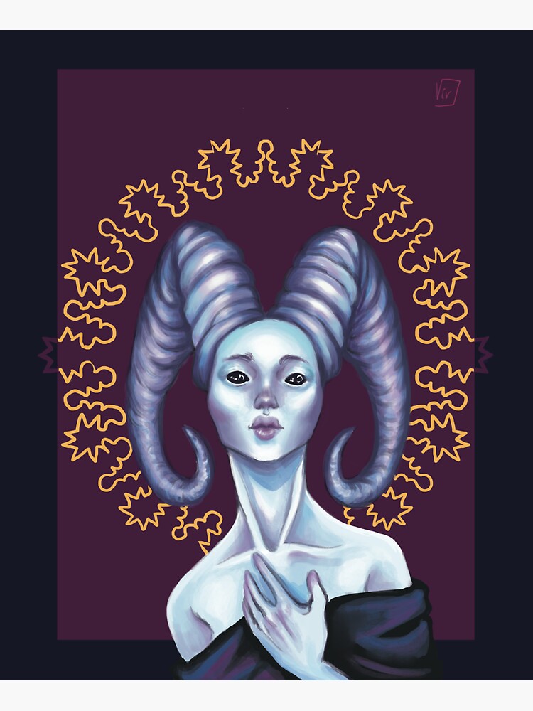 "Demon lady" Sticker for Sale by Viviannart | Redbubble