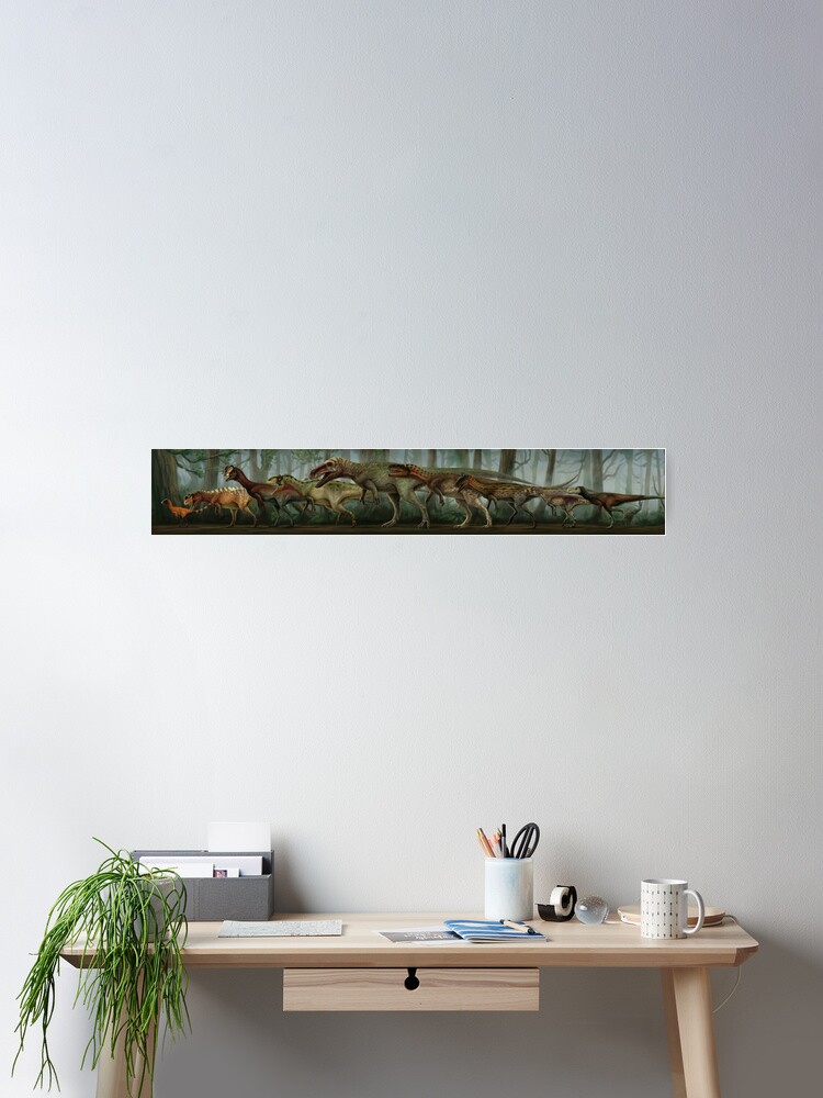 "Jurassic Period Theropods. Carnivore Dinosaurs" Poster by Mario Lanzas ...