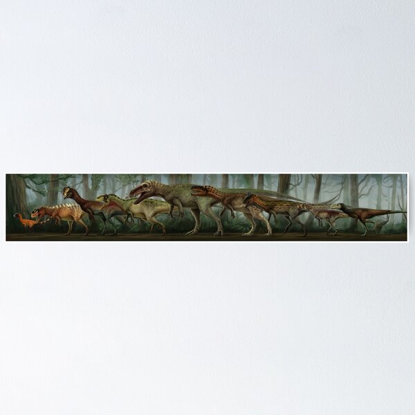 "Jurassic Period Theropods. Carnivore Dinosaurs" Poster by Mario Lanzas ...