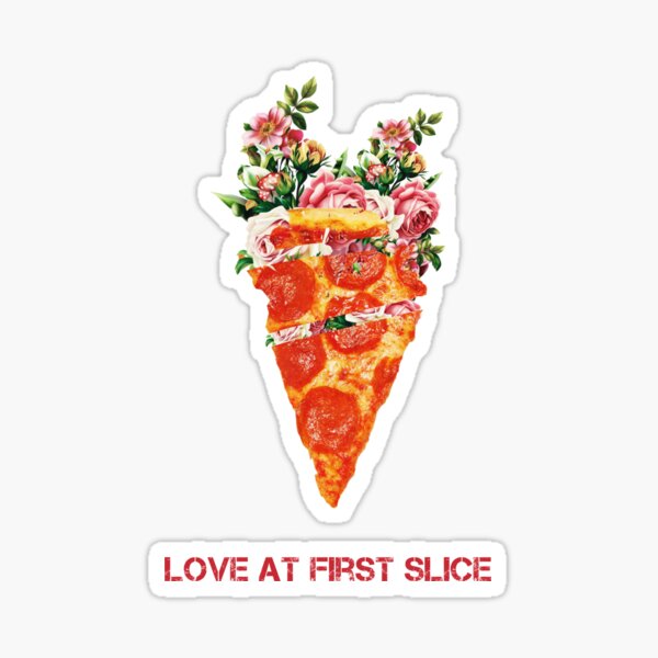 "Love at first slice, Pizza Collage Art, Pizza " Sticker for Sale by ...