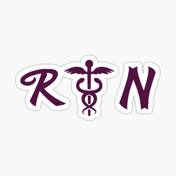 "Registered Nurse Purple Lettering" Sticker for Sale by sfemilycall ...