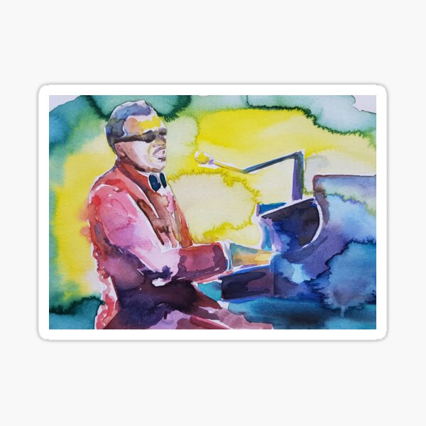 "Ray Charles" Sticker for Sale by AngelaIris | Redbubble
