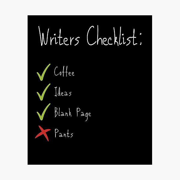 Lámina fotográfica «Lista de verificación del escritor» de ...