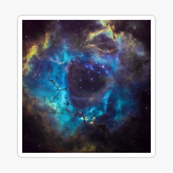 "Rosette Nebula NGC 2244 Hubble Palette" Sticker by dannyh2288 | Redbubble