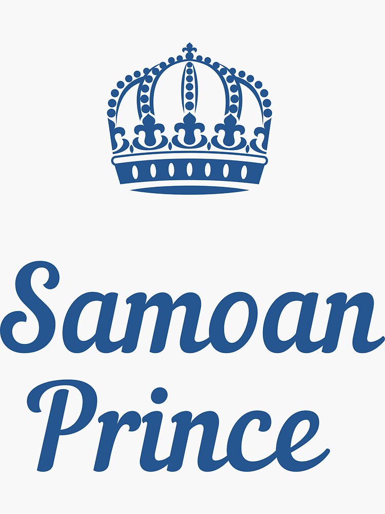 "Samoan Prince" Sticker for Sale by CarolaTees | Redbubble