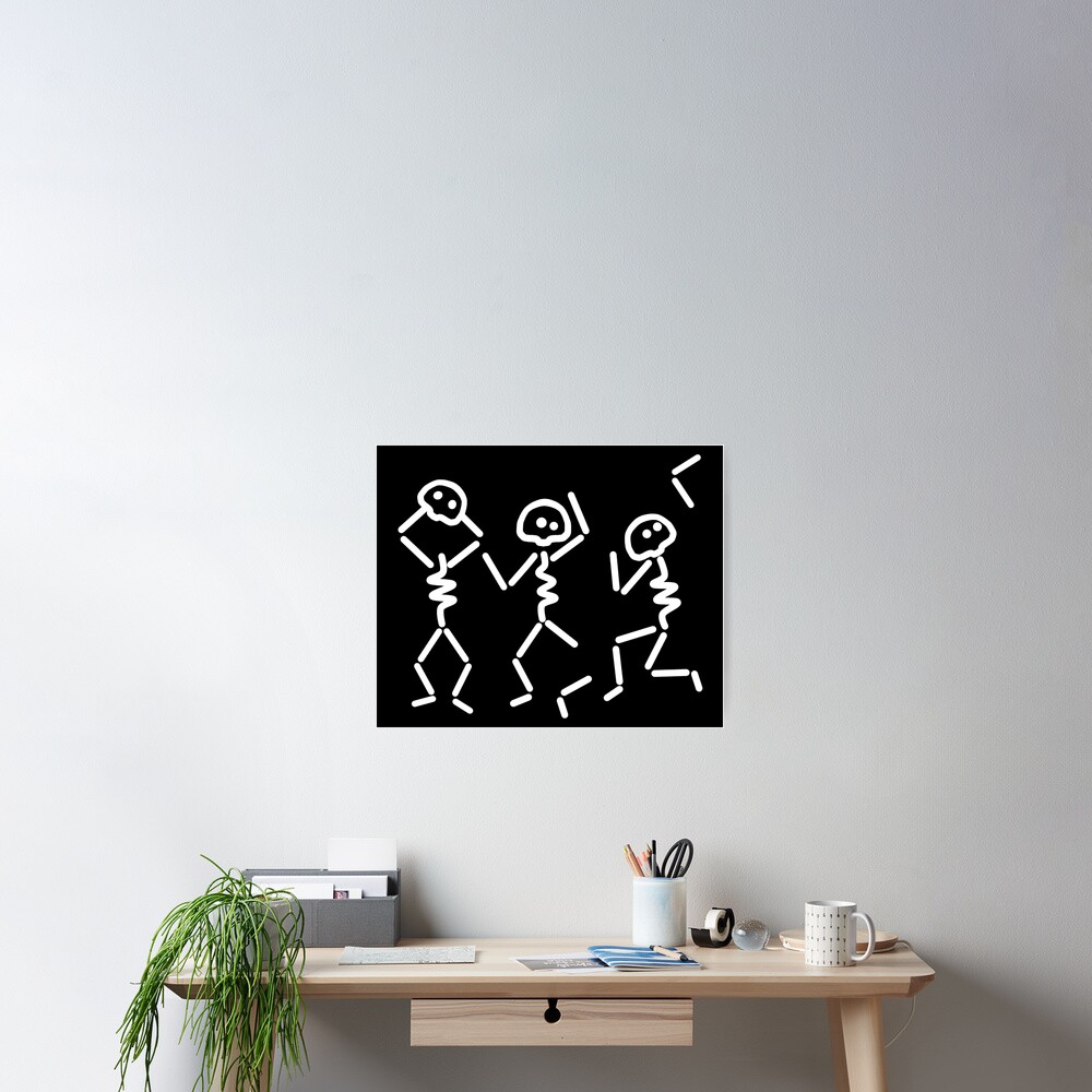 "Stickman / Skeleton Dancing" Poster by LotusCreations | Redbubble