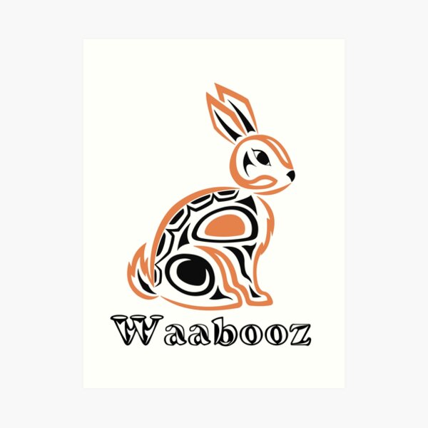 "Indigenous Rabbit (Waabooz)" Art Print for Sale by KendraHowland ...