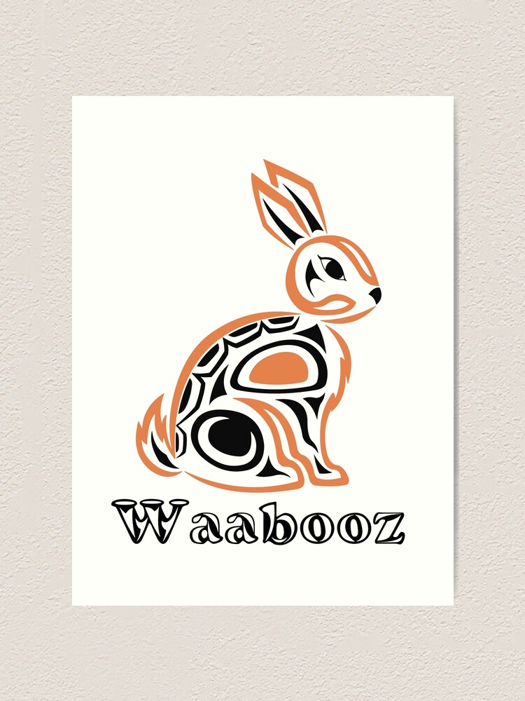 "Indigenous Rabbit (Waabooz)" Art Print for Sale by KendraHowland ...