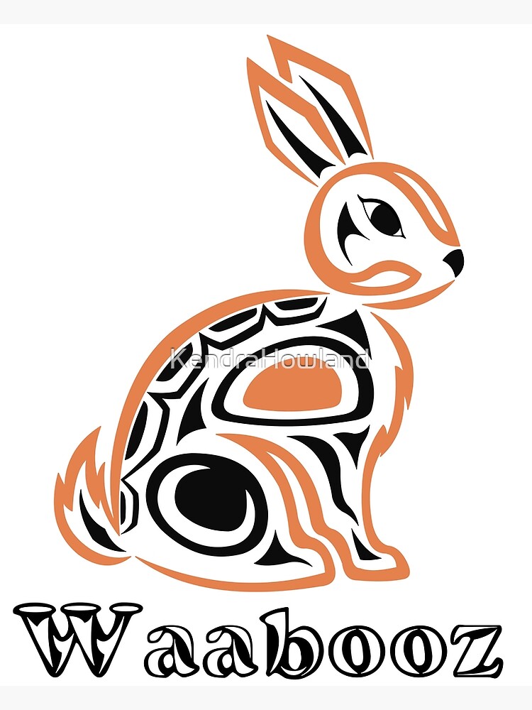 "Indigenous Rabbit (Waabooz)" Art Print for Sale by KendraHowland ...