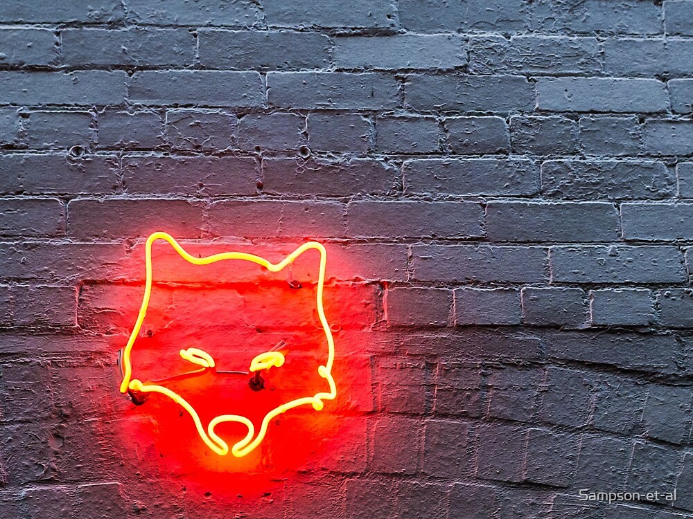 "Neon Wolf" by Sampson-et-al | Redbubble