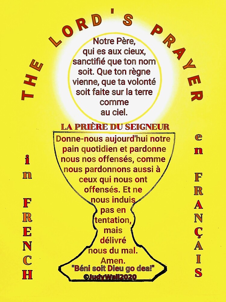 "French, Lord's Prayer, Notre Père" Poster by JudyWall | Redbubble