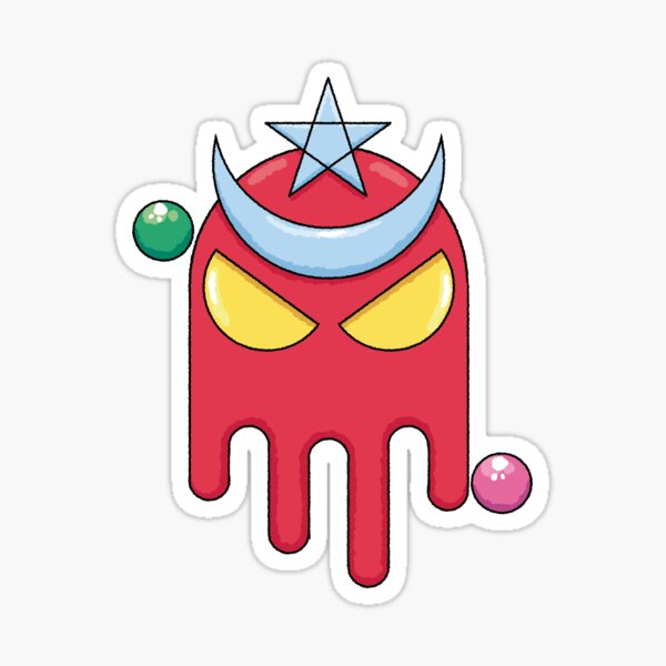 "Red ghost design" Sticker by linkzeraus | Redbubble