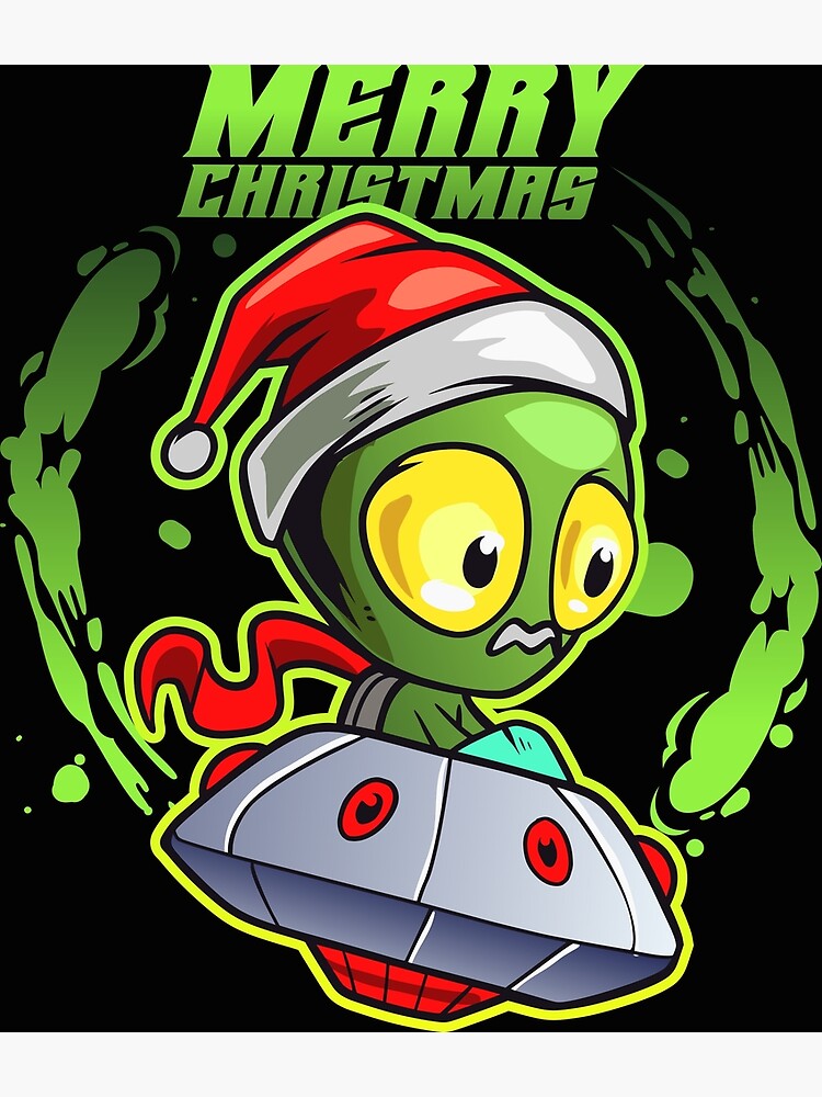 "Alien Christmas" Poster for Sale by Chromalabs | Redbubble