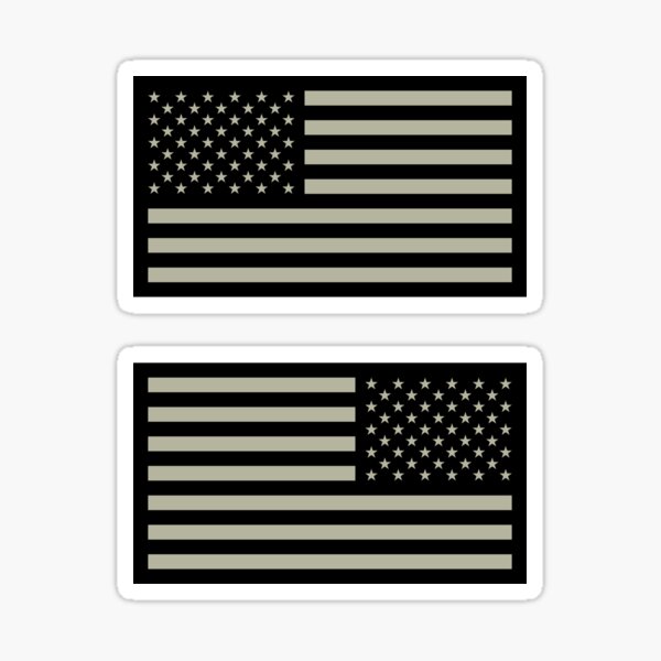 "US Army Flag + US Army Flag Reverse (2 Multi Pack)" Sticker for Sale ...