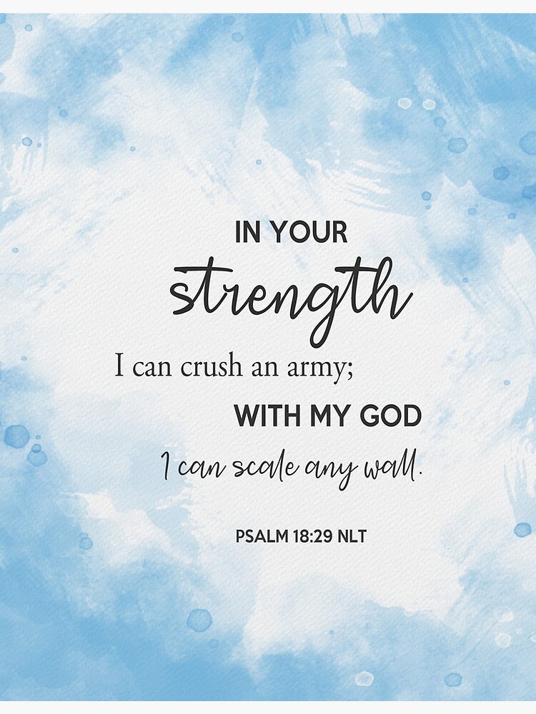 "Psalm 18:29" Poster by della95 | Redbubble