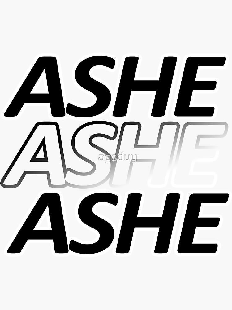 "Ashe Ashe Ashe " Sticker for Sale by agsduy | Redbubble