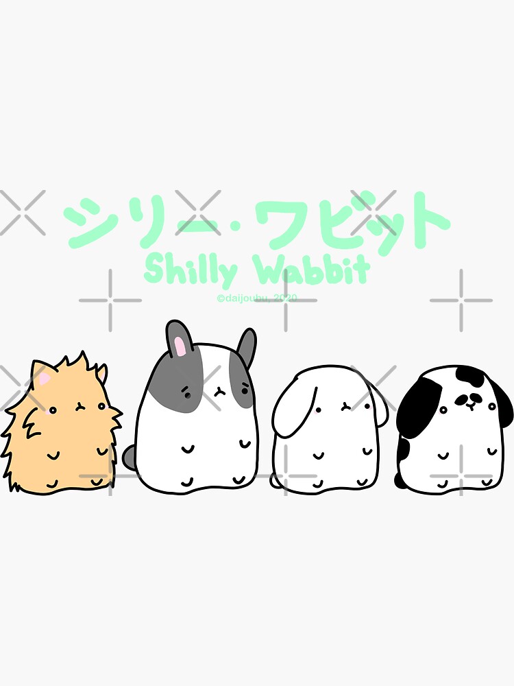 "[Shilly Wabbit] Baby Lop, Dutch, Lionhead Bunny Rabbits" Sticker by ...