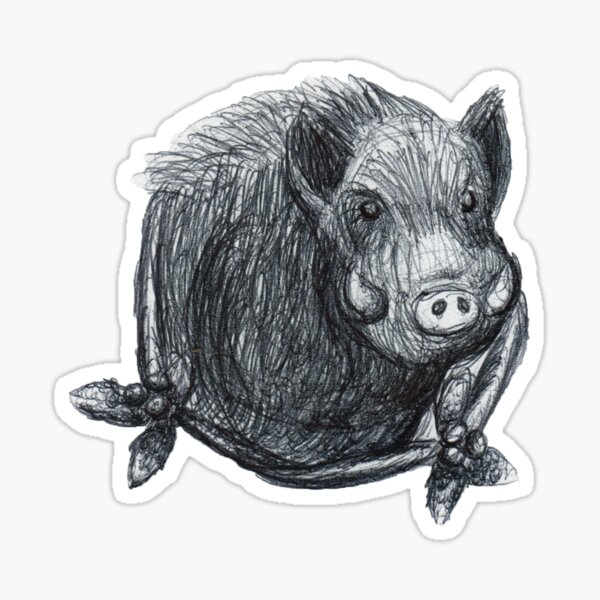 "Boar " Sticker for Sale by FaeTells | Redbubble
