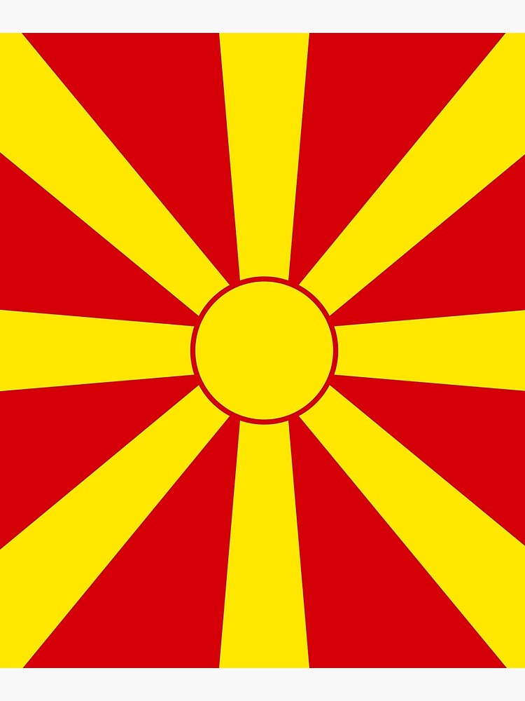 "Macedonian Flag" Mounted Print for Sale by TeutonDesigns | Redbubble