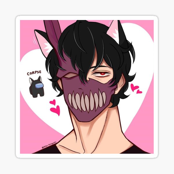 "Corpse Husband - Heart Pink" Sticker for Sale by JoseAguilar-m | Redbubble