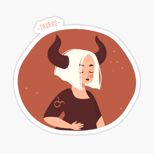 "TAURUS ZODIAC SIGN" Sticker for Sale by dinshoran | Redbubble