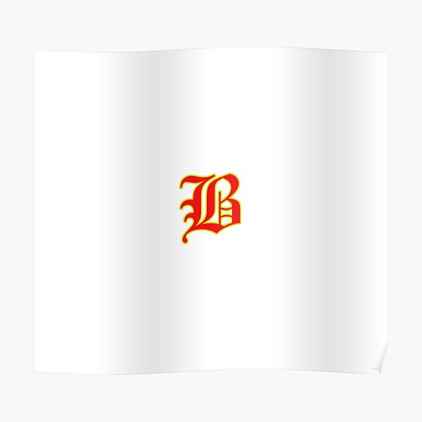 "Letter B - Old English Style" Poster by Quotes-I-Wear | Redbubble