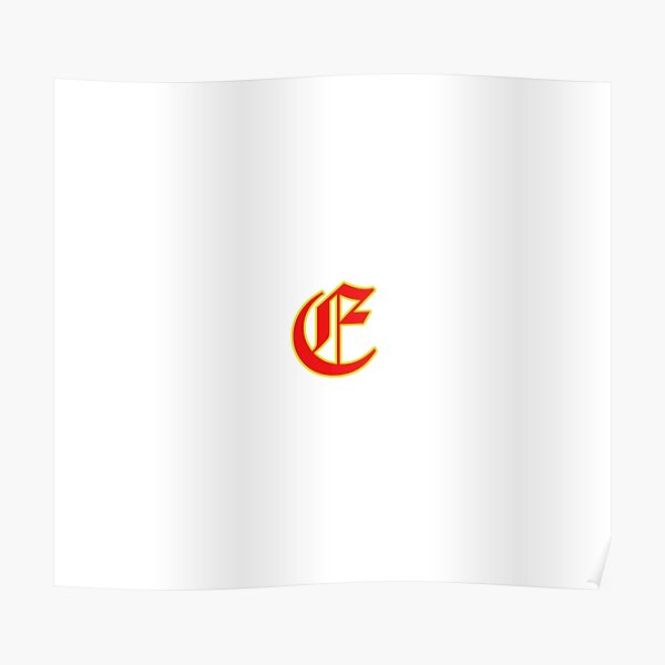 "Letter E - Old English" Poster for Sale by Quotes-I-Wear | Redbubble