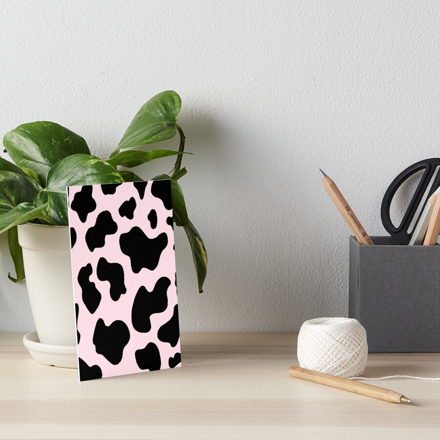 "Pink Cow Print Pattern" Art Board Print for Sale by Sewcrewstore ...