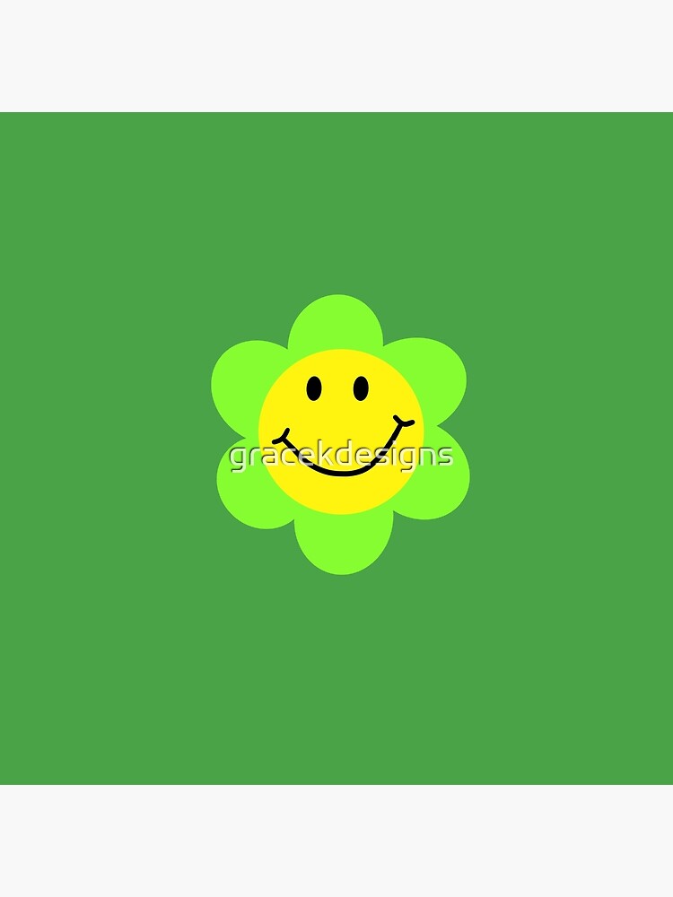 "green smiley flower" Poster by gracekdesigns | Redbubble