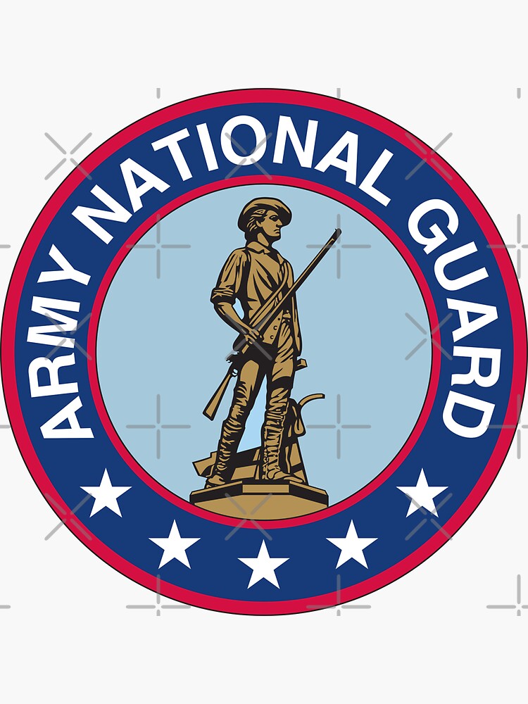 "US UNITED STATES ARMY NATIONAL GUARD" Sticker by enigmaticone | Redbubble