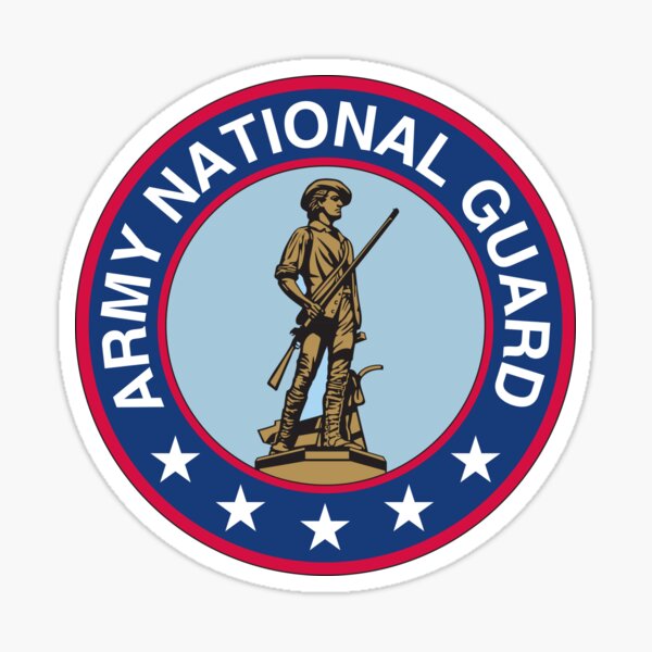 "US UNITED STATES ARMY NATIONAL GUARD" Sticker by enigmaticone | Redbubble
