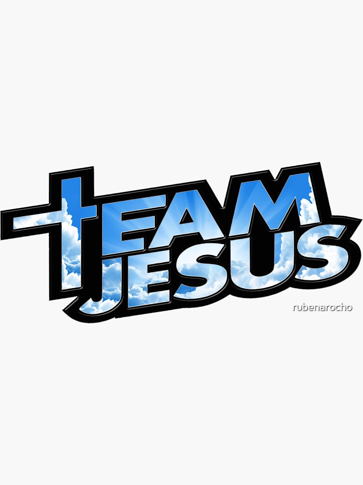 "Team Jesus" Sticker for Sale by rubenarocho | Redbubble