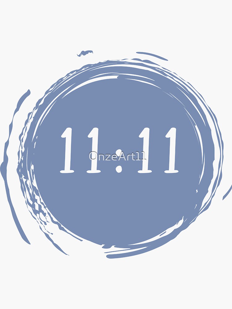 "1111 Blue Synchronicity Number Art Graphic Design" Sticker for Sale by ...