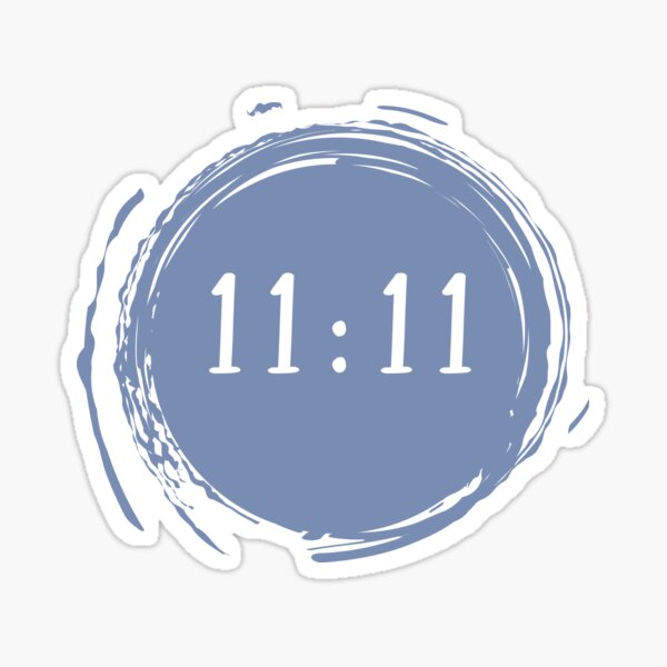 "1111 Blue Synchronicity Number Art Graphic Design" Sticker for Sale by ...