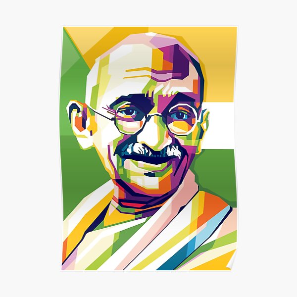 "Mahatma Gandhi" Poster by indocreativeart | Redbubble