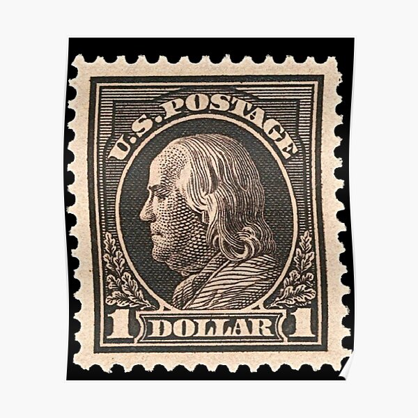"U.S POSTAGE 1 DOLLAR TIMBRE STAMP VINTAGE " Poster for Sale by ...