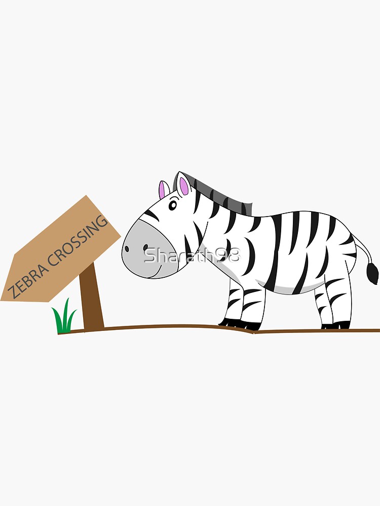 "Zebra crossing sticker and hoodies" Sticker for Sale by Sharath98 ...