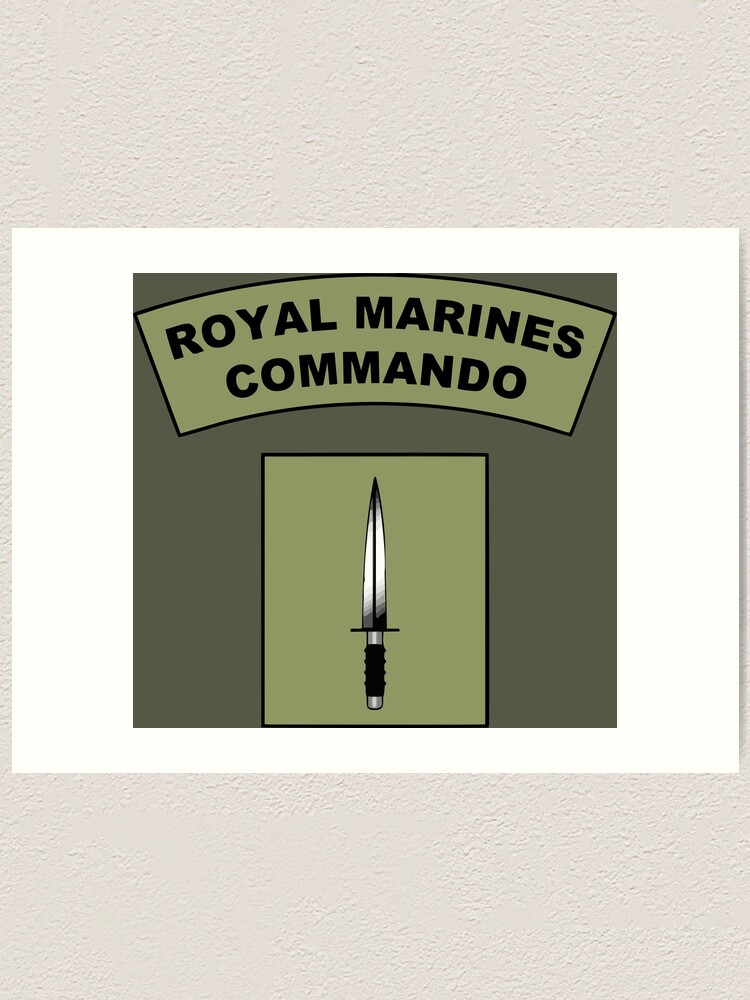 "British Royal Marines Commando Dagger Logo" Art Print by aliberalino ...