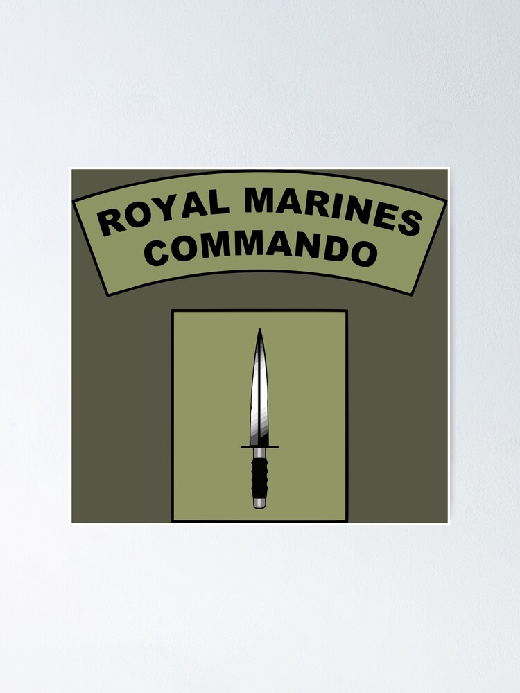 "British Royal Marines Commando Dagger Logo" Poster by aliberalino ...
