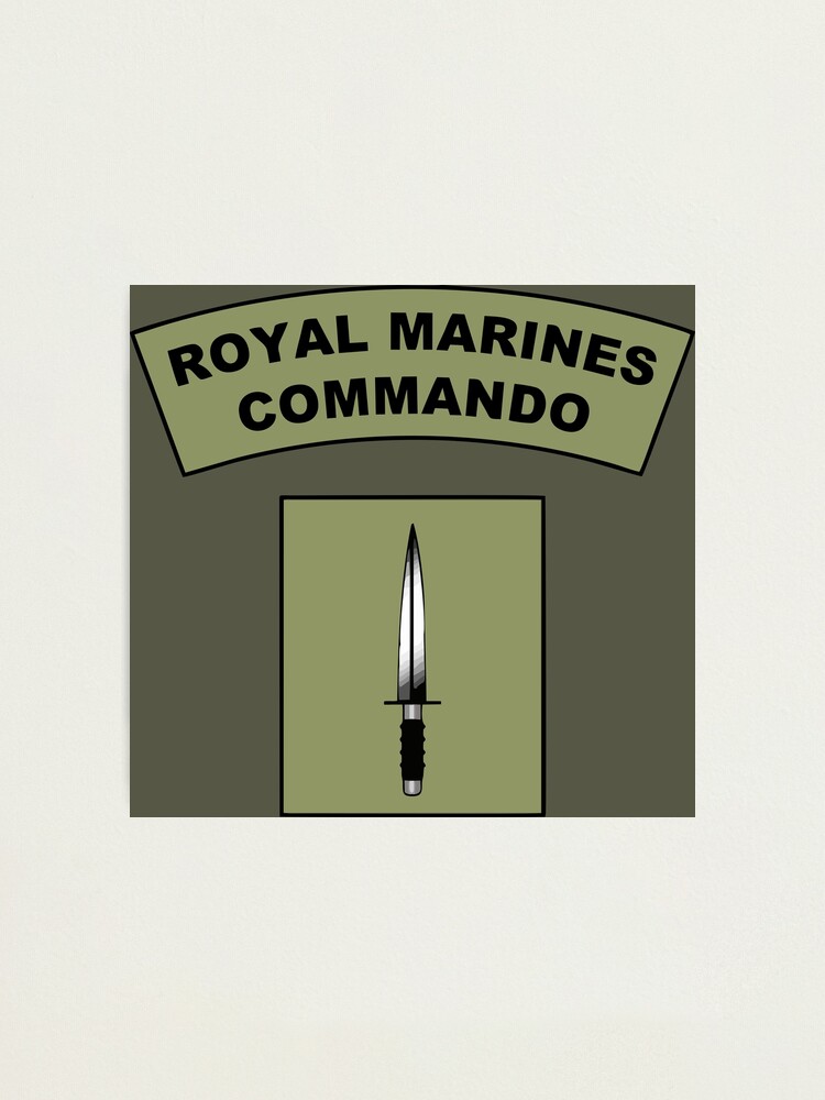 "British Royal Marines Commando Dagger Logo" Photographic Print by ...