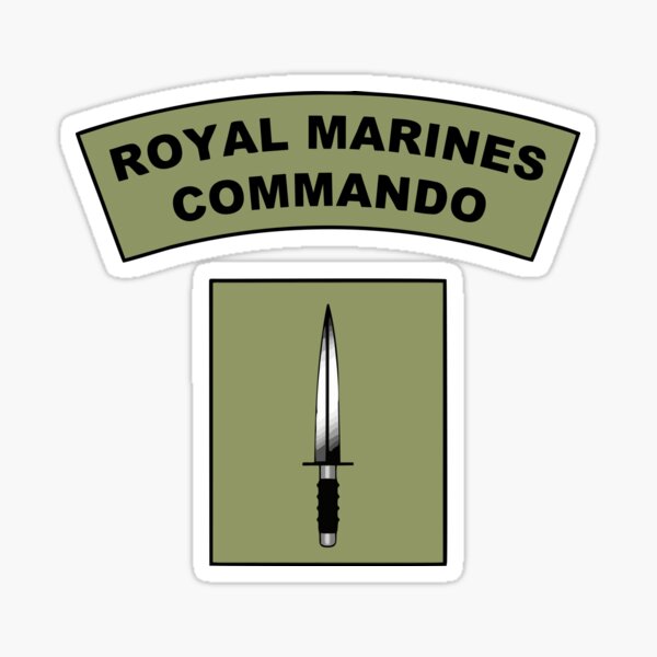 "British Royal Marines Commando Dagger Logo" Sticker for Sale by ...