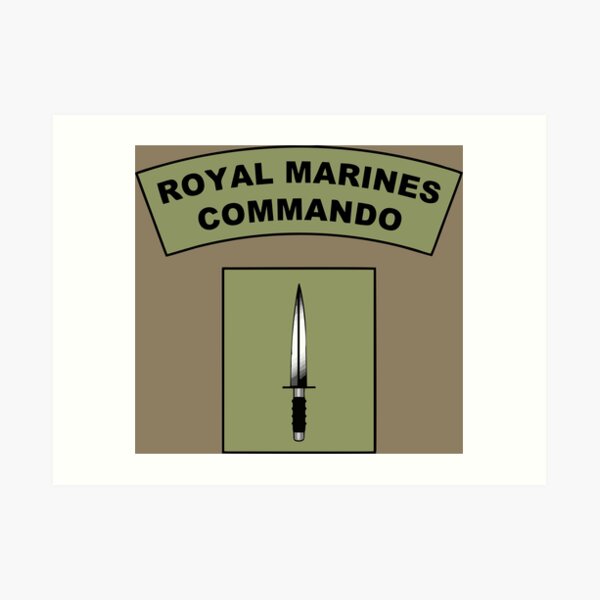 "British Royal Marines Commando Dagger Emblem" Art Print by aliberalino ...