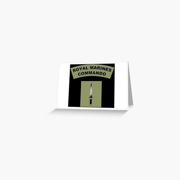 "British Royal Marines Commando Dagger Badge" Greeting Card by ...