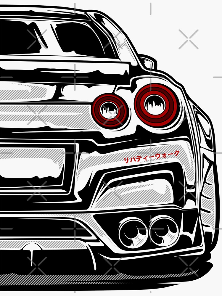 "R35 GTR Liberty Walk" Sticker for Sale by idrdesign | Redbubble