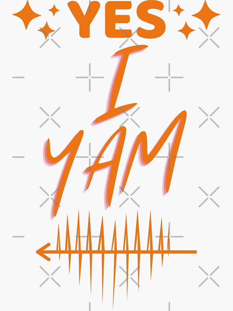 "Yes I Yam Matching Couple She's My Sweet Potato" Sticker for Sale by ...