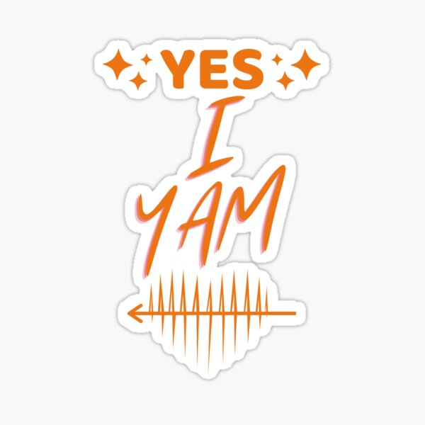 "Yes I Yam Matching Couple She's My Sweet Potato" Sticker for Sale by ...