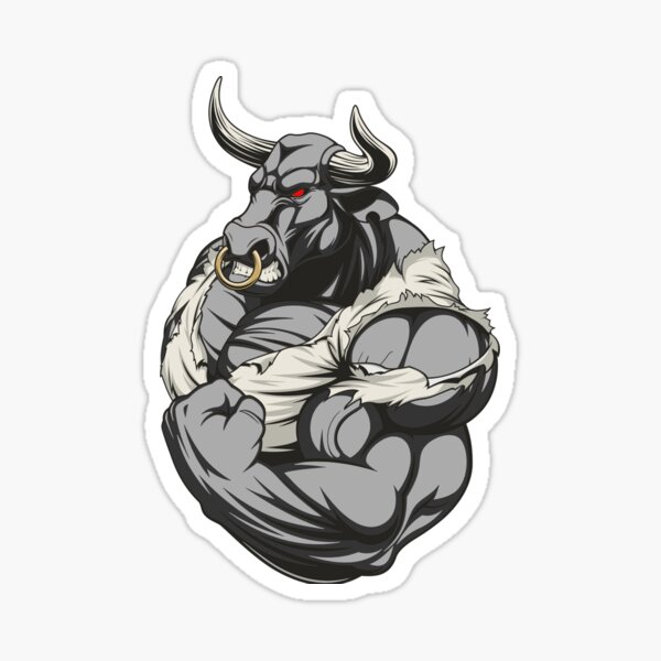 "Minotaur Taurus Shred Biceps" Sticker for Sale by Castiel3 | Redbubble