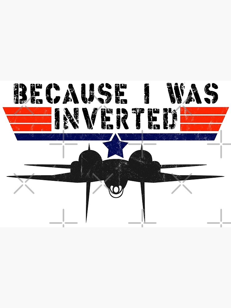 "Because I Was Inverted - Vintage Top Gun F14 Tomcat" Art Print by ...